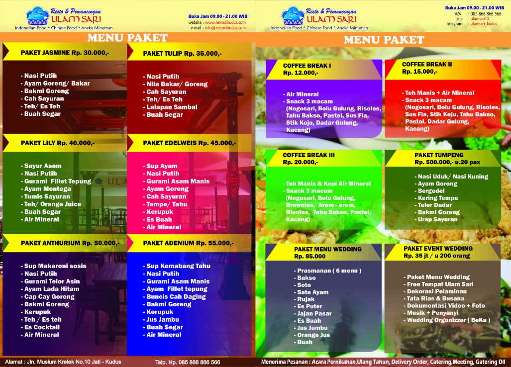 Menu Paket Ulam Sari Lengkap - Ulam Sari Resto di Kudus